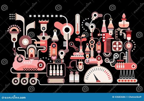 Research Laboratory Isometric Flowchart Vector Illustration 78081376