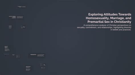 Exploring Attitudes Towards Homosexuality Marriage And Premarital Sex
