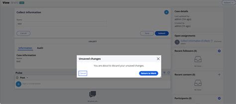 On Click Of X Next To Case Need To Display A Custom Popup Support Center