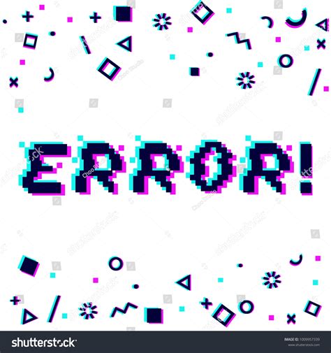 Vector Error Phrase Pixel Art Stock Vector Royalty Free Shutterstock