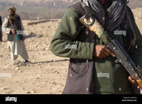 Afghan Local Police Candidates Form Up To Conduct A Patrol Drill During