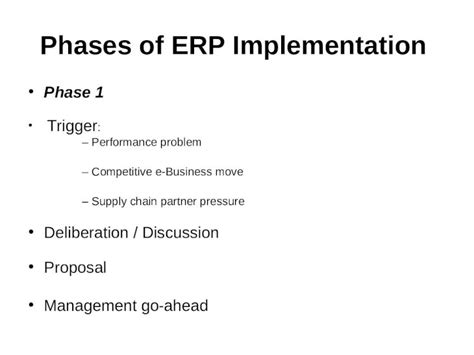 Ppt Phases Of Erp Implementation Dokumentips