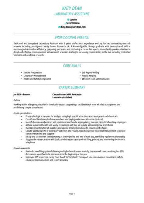 Lab Technician CV Examples And Guide Get More Interviews
