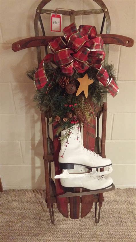 Pin By Bobbie Matthew McConnell On Decorative Sleds Christmas Sled