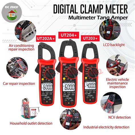 Jual Uni T UT202A UT203 UT204 Digital Clamp Meter Multimeter Tang