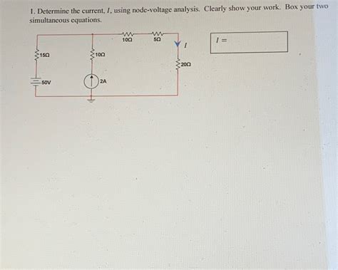 Solved Determine The Current I Using Node Voltage