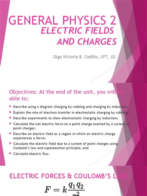 General Physics 2 Electric Field Pdf Electric Field Permittivity