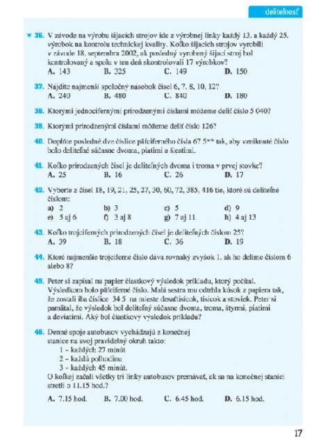 didaktis PREDMET Matematika Aritmetika a algebra v príkladoch Zbierka úloh pre stupeň
