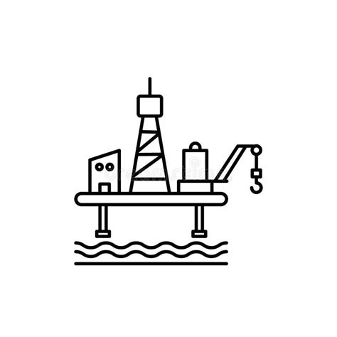 Oil Platform Icon Stock Vector Illustration Of Drill 330178351