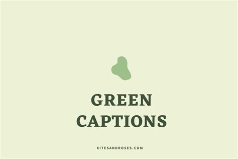 21 Green Captions For Instagram With Quotes Kites And Roses