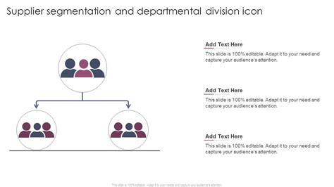 Supplier Segmentation And Departmental Division Icon Ppt Slide