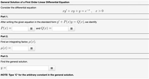 Solved Xy Xy Y Ex X Part After Writing The Given Chegg Com
