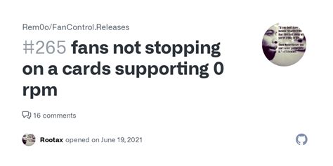Fans Not Stopping On A Cards Supporting Rpm Issue Rem O FanControl Releases GitHub