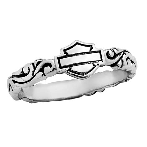 Ladies Harley Davidson ® Motorcycle Sterling Silver Lace Scroll Biker