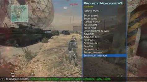 Mod Menu MW3 -- Publication Project Memories v3.0 (PS3/XBOX) téléchargement - YouTube