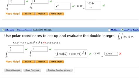 Solved Use Polar Coordinates To Set Up And Evaluate The