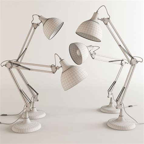 ANGLED Table Lamps Rigged D Model Max Fbx Obj Free D