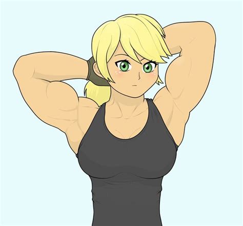 Safe Artist Cyanrobo Derpibooru Import Applejack Human Applejacked Breasts