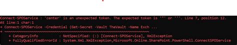 Connect Sposervice Unexpected Token Error Microsoft Community Hub