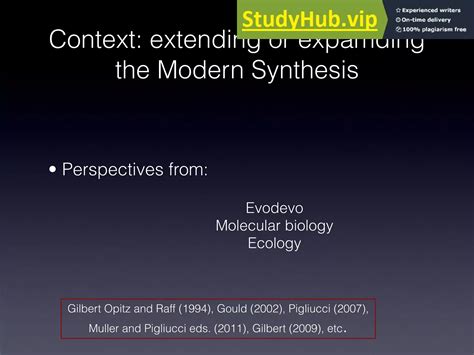 55 The Modern Synthesis And Its Competing Views Of The Explanatory