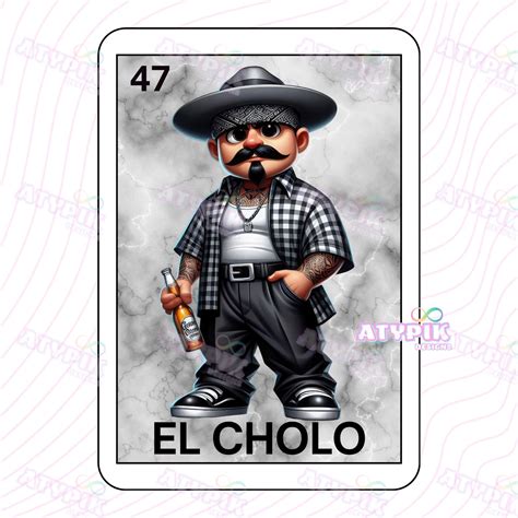 Spanish Loteria Card Funny Png Cholo Style Digital Download Mexican