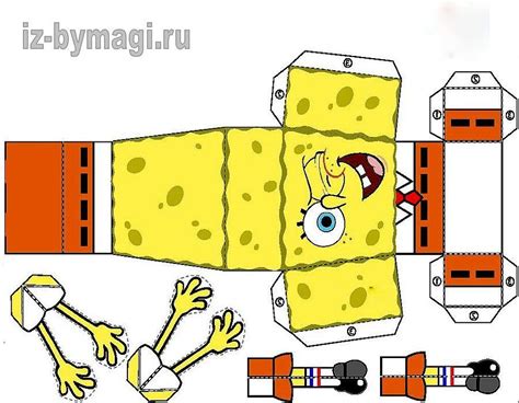 Развертки Губка Боб Sponch Bob From Paper из бумаги 6
