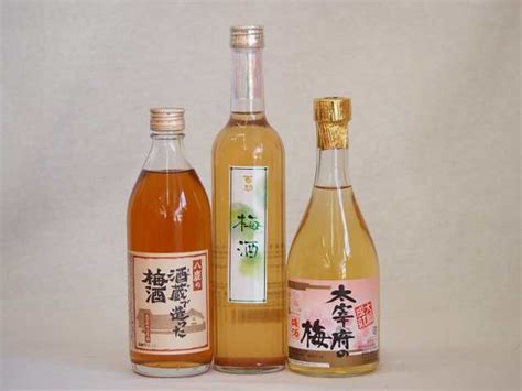 果物梅酒3本セット 大宰府の梅酒 福岡 八鹿の酒蔵で造った梅酒 大分 百助梅酒 大分 500ml3本の通販はau PAY マーケット