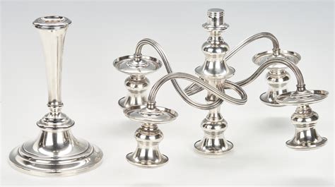 Lot 1039 Pair Of Gorham 5 Arm Sterling Silver Candelabras Case Auctions