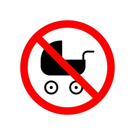 Stroller Prohibited Vector Icon Illustration 23039600 Vector Art At