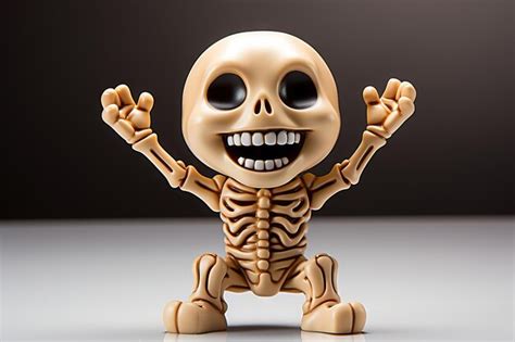 Premium Photo Small Skeleton Figurine Halloween Ai Generated Halloween Illustration