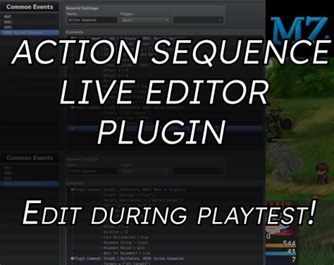MZ Plugin Live Action Sequence Editor By ManuGamingCreations