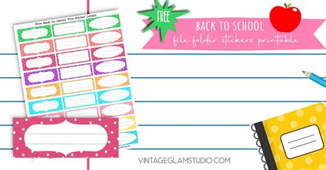 Free Printable File Folder Labels Printables