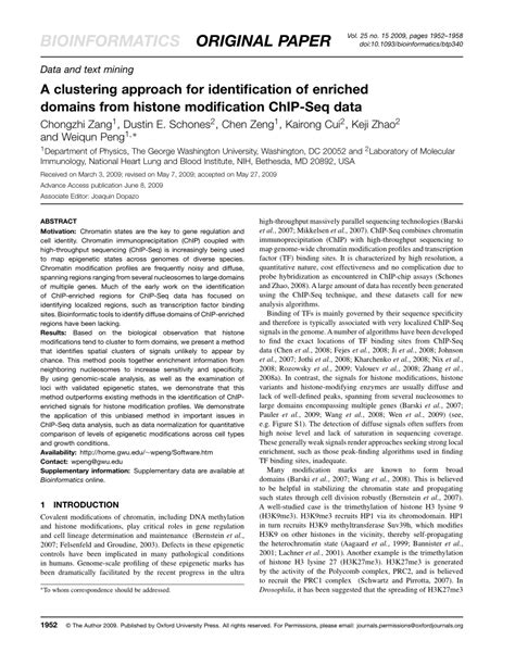 Pdf A Clustering Approach For Identification Of Enriched Domains From