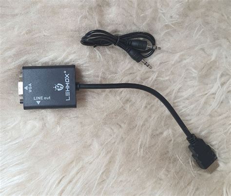 Cabo Adaptador Conversor Hdmi para Vga Saída P2 de Áudio Item Info Eletro Lehmox Usado