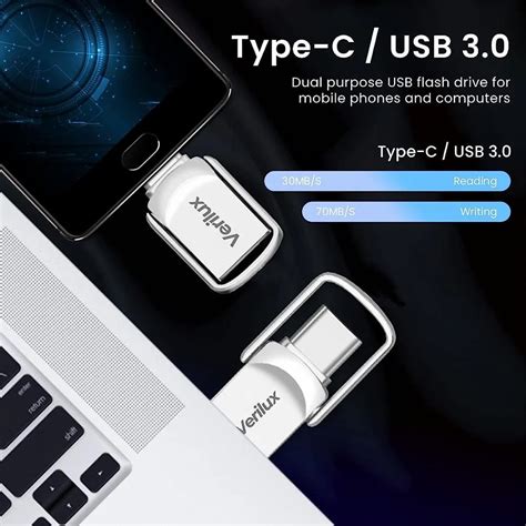 Verilux Pendrive Gb Mini Flash Drive In With Usb A Usb C Otg Pendrive Type C