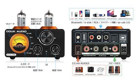Amazon.co.jp: Douk Audio ST-01 PRO Bluetooth 5.0 パワーアンプ 6K4 真空管 アンプ ...