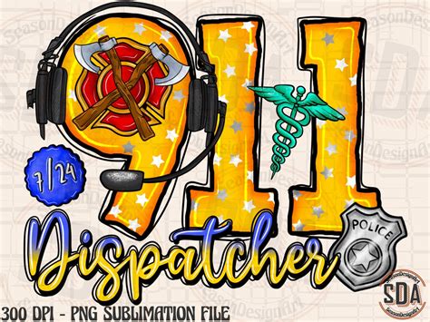 911 Dispatcher Png Sublimation Design Emergency Dispatcher Png