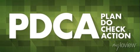 Pdca Plan Do Check Action Acronym Business Concept Background Canvas