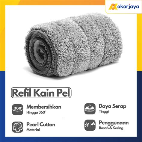 Jual Reffil Mop Plat Fiber Kain Pel Lantai Ultra Mop Refill Mop Isi