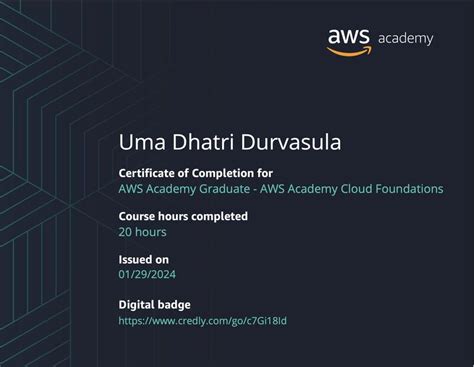 Aws Cloudfoundations Aicte Eduskills Techjourney Learningandgrowing Umadhatri Durvasula