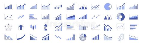 Business Graphs And Charts Icons Business Infographics Icons Stock
