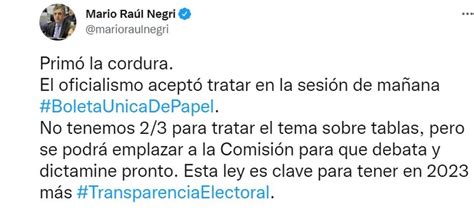 Hubo Acuerdo Entre El Oficialismo Y La Oposición Para Que Se Unifiquen