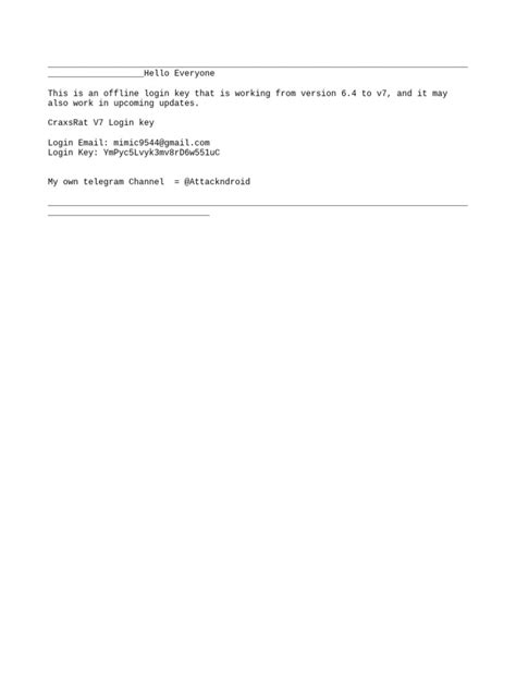 Craxsrat Login Key Pdf