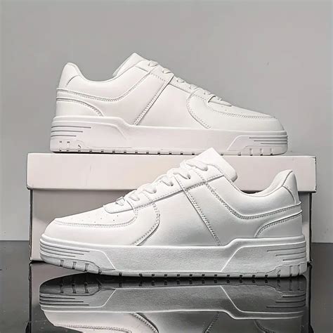 Mens Skate Shoes Good Grip Breathable Lace Sneakers Mens Temu