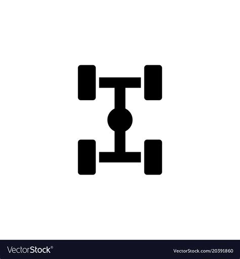 Chassis Car Suspension Flat Icon Royalty Free Vector Image