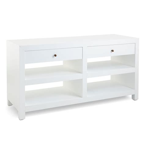 Gloss Finish Media Cabinet Wisteria