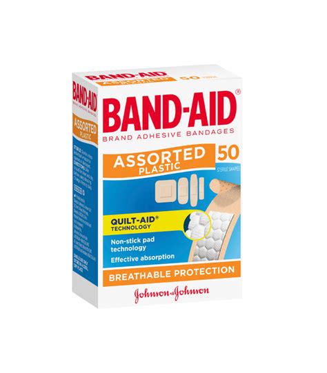 Band Aid Assorted Plastic Shapes 50 Pack Advantage Mobility