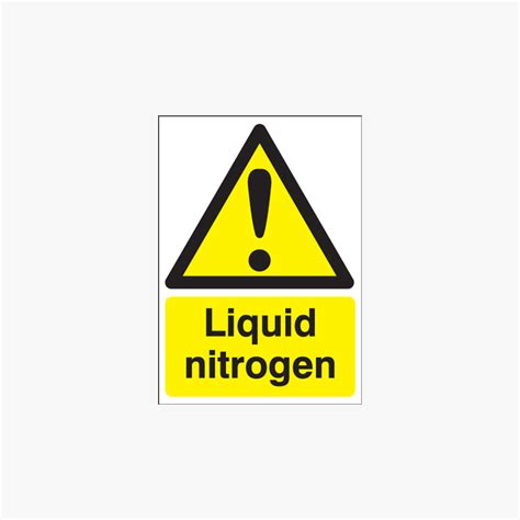 250x200mm Liquid Nitrogen Plastic Signs Safety Sign Uk
