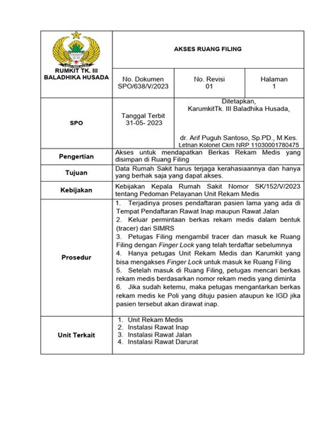 Fix Spo Akses Ruang Filing Pdf