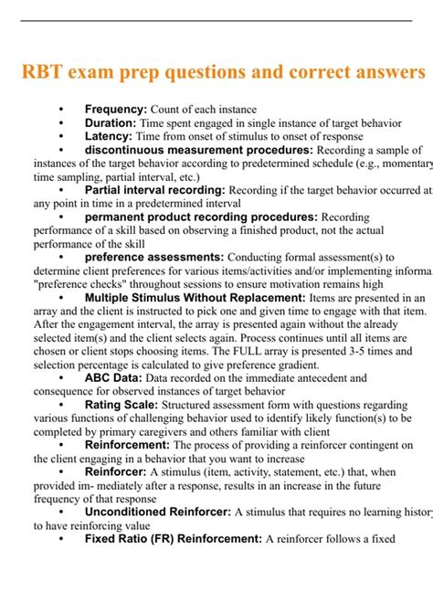 Rbt Practice Exam 2024 Questions With Correct Answers Graded A Pass Rbt Stuvia Us
